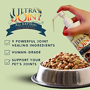 Ultra Joint - Liquid Joint Support Supplement for Dogs with Glucosamine & Chondroitin - Pain Relief from Arthritis & Inflammation (16 oz)