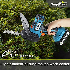 KuAFu 20V Power Tool Combo Kit-Cordless Power Hedge Trimmer and Chain Saw with Security Lock for Wood Cutting Tree Trimming,2.0AH Battery and Charger