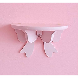 Kawaii Wood Floating Shelf Kawaii Wall Decor Kawaii Room Decor Kawaii Pink Room Decor (Pink)
