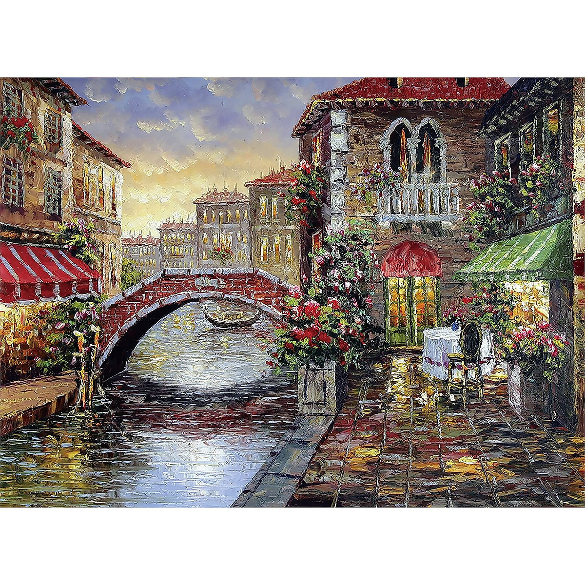 Jigsaw Puzzles 2-Pack 1000 Pieces, for Adults Families (Rose Town & Space Traveler) Pieces Fit Together Perfectly