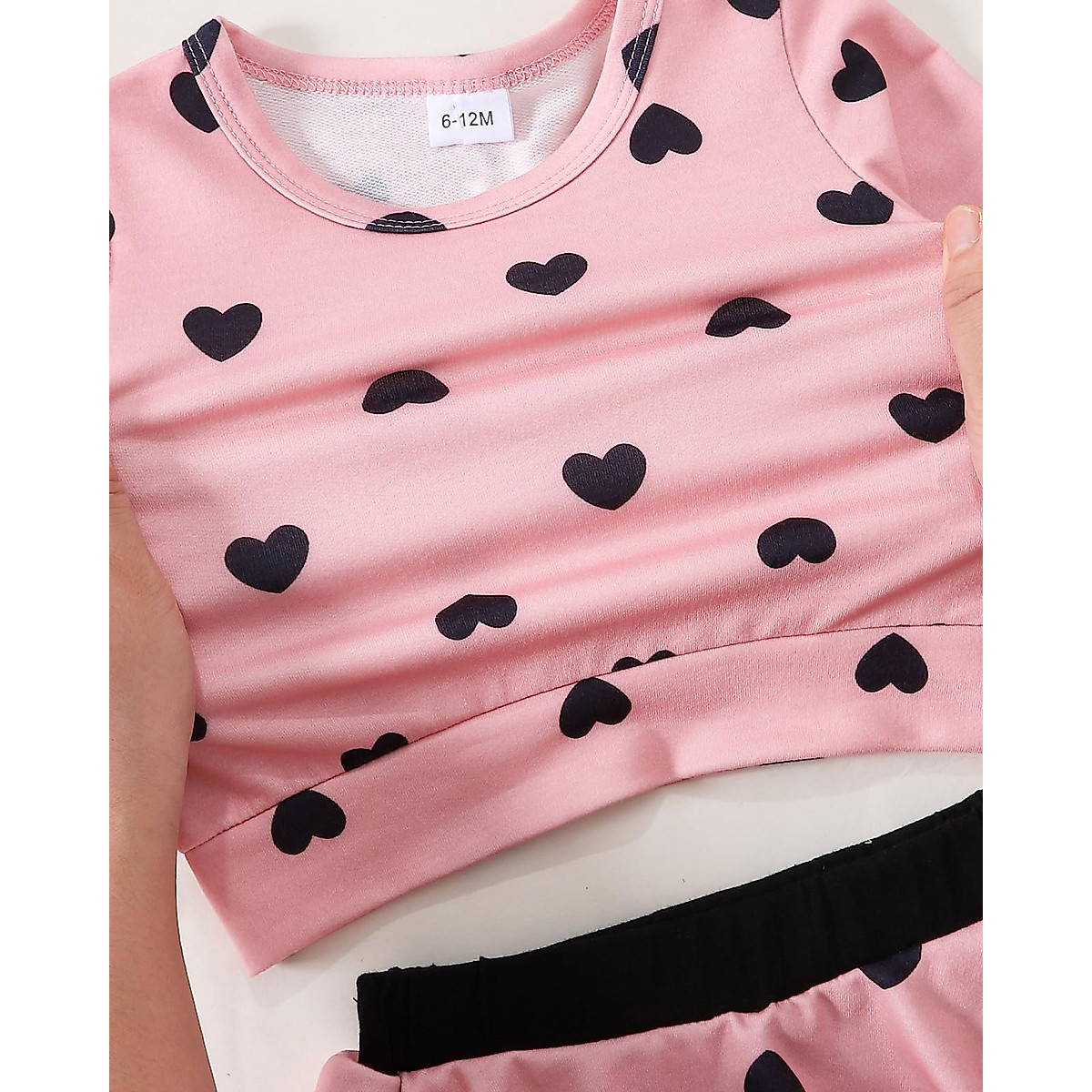 Mioglrie Baby Valentines Day Outfit Girl 2T-3T Girl Clothes Toddler Girl Clohing Pink Long Top Pant Set Fall Winter Outfits Little Girl Gift Baby Girl Stuff Toddler Clothes for 2-3 Years Old Girl