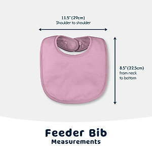 Tiny Twinkle Baby Feeding Bibs 8 Pack - Waterproof and Absorbent Infant Drool and Feeding Baby Bibs (Girl Set 8-Pack)