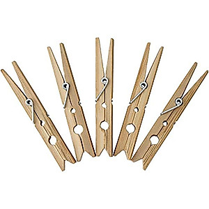 Large Bamboo Clothespins - 24 Pack