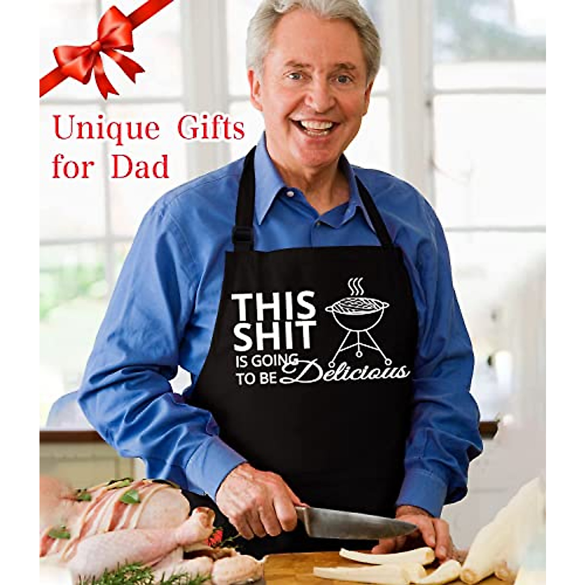 KITCHEPOOL Waterproof Funny Apron for Men, Chef Aprons for Women with 3 Pockets, Adjustable Bid Kitchen Aprons for Chef, Cooking Apron for BBQ, Baking - This Is Going to Be