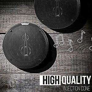 Lanzar Upgraded Standard 6.5" 3 Way Triaxial Speakers - Full Range Sound w/ 200 Watts and 4 Ohms Impedance 2” Titanium Cone Midrange 65 - 20 kHz Frequency Response and 15 Oz Magnet Structure - MX63