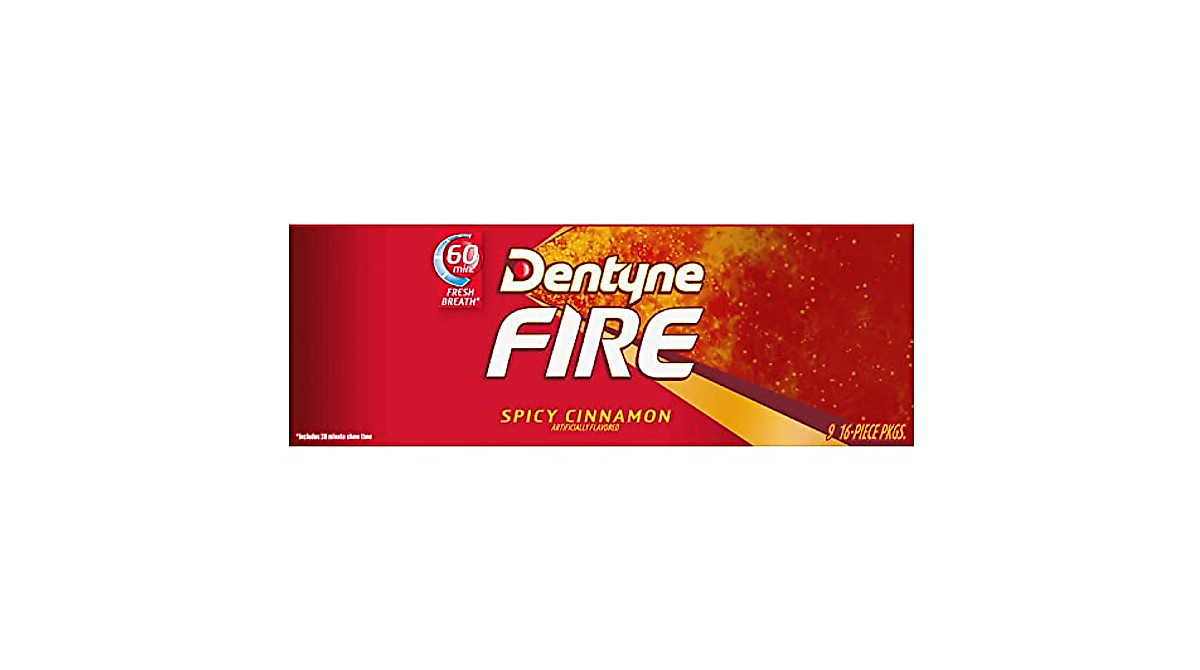 Dentyne Fire Spicy Cinnamon Sugar Free Gum - Long-Lasting Fresh Breath