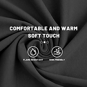 LANLFY 2PACK FR Balaclava Welding Hood 100% Cotton Full Face Cover HRC2 Neck Mask Protector (Black-2pack)