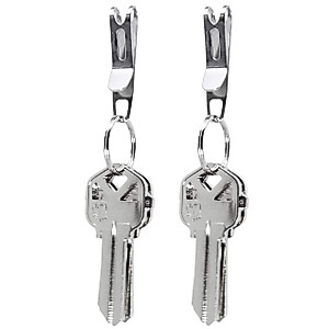 KeySmart Nano Clip - Pocket Clip Key Ring Holder - Secure Your Key Chain, Eliminates Pocket Bulge (2 Pack)