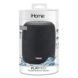iHome Waterproof Bluetooth Speaker with Long Lasting Rechargeable Battery, Portable Speaker for Indoor and Outdoor Use
