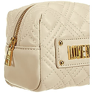 Love Moschino Mini Quilted Pouch, White