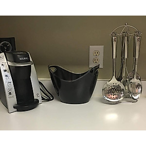 Yesland Ice Bucket, 3.5 L Black Plastic Party Bottle Chiller - 10.5 x 8 x 7-3/4 Inch Ice Beverage/Storage Tub - Perfect for Wine, Champagne or Beer Bottles