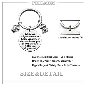FEELMEM Baker Gift Culinary Student Gifts Culinary School Graduation Gift Behind You All Your Memories Before You All Your Dreams Keychain Baking Jewelry Bake Lover Gift Pastry Chef Gift