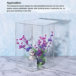 MECCANIXITY Acrylic Display Case Plastic Box Clear Assemble Dustproof Showcase 6.3x4.3x6.1 Inch for Collectibles Items