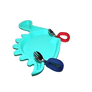 FAZLANIX Stainless Steel Toddler Fork and Spoon Set with Carry Case | Round Silicone Handle | Kids Safe Cutlery | Toddler Training Utensils | Self Feeding Toddler Silverware