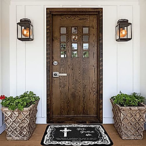 Vivacite Prayer Mat Christian Gifts for Women Men Faith Religious Spiritual Gifts for Women Prayer Rug with Bible Verse Christian Decor Area Rug for Pray Scripture Hebrews 11:1, 24"X16"