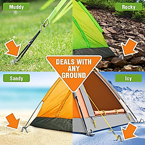 4 Pack Heavy Duty Tent Pegs 12 inch Galvanized Strong Tent Stakes Sharp Tent Pegs Steel Stakes for Outdoor Camping Mountains and Garden Wedding and Christmas Decorations Canopy and Tarp Sand Ground