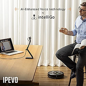 IPEVO V4K PRO Ultra HD USB Document Camera with AI-Enhanced Mic, for Classroom visualization, Online Teaching, Work from Home, Streaming, with Noise Cancellation for Clear Voice