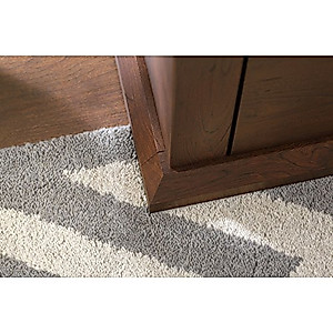 Bush Furniture Yorktown L Shaped Desk with Hutch in Antique Cherry