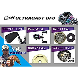 Abu Gacia BF8-L Revo Ultracast BF8-L Bait Reel, Left Roll