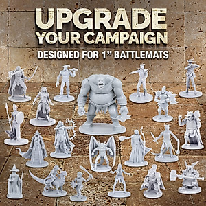 Path Gaming 20 Unique Fantasy Tabletop Miniatures for Dungeons and Dragons Miniatures. 28MM Scaled 20 Unique Designs, Bulk Unpainted Miniatures, Great for D&D Miniatures