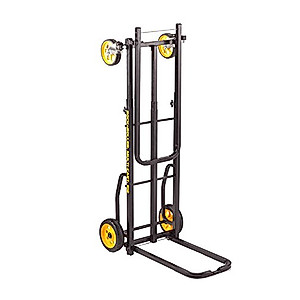 Rock-N-Roller R12RT (All Terrain) 8-in-1 Folding Multi-Cart/Hand Truck/Dolly/Platform Cart/34" to 52" Telescoping Frame/500 lbs. Load Capacity, Black
