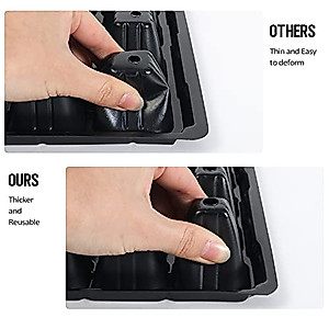 BEWAVE 15 Pack Seed Starter Tray 72 Cell Thick Gardening Germination Trays with Drain Holes Reusable Plant Grow Plug Trays Mini Propagator for Seeds Growing