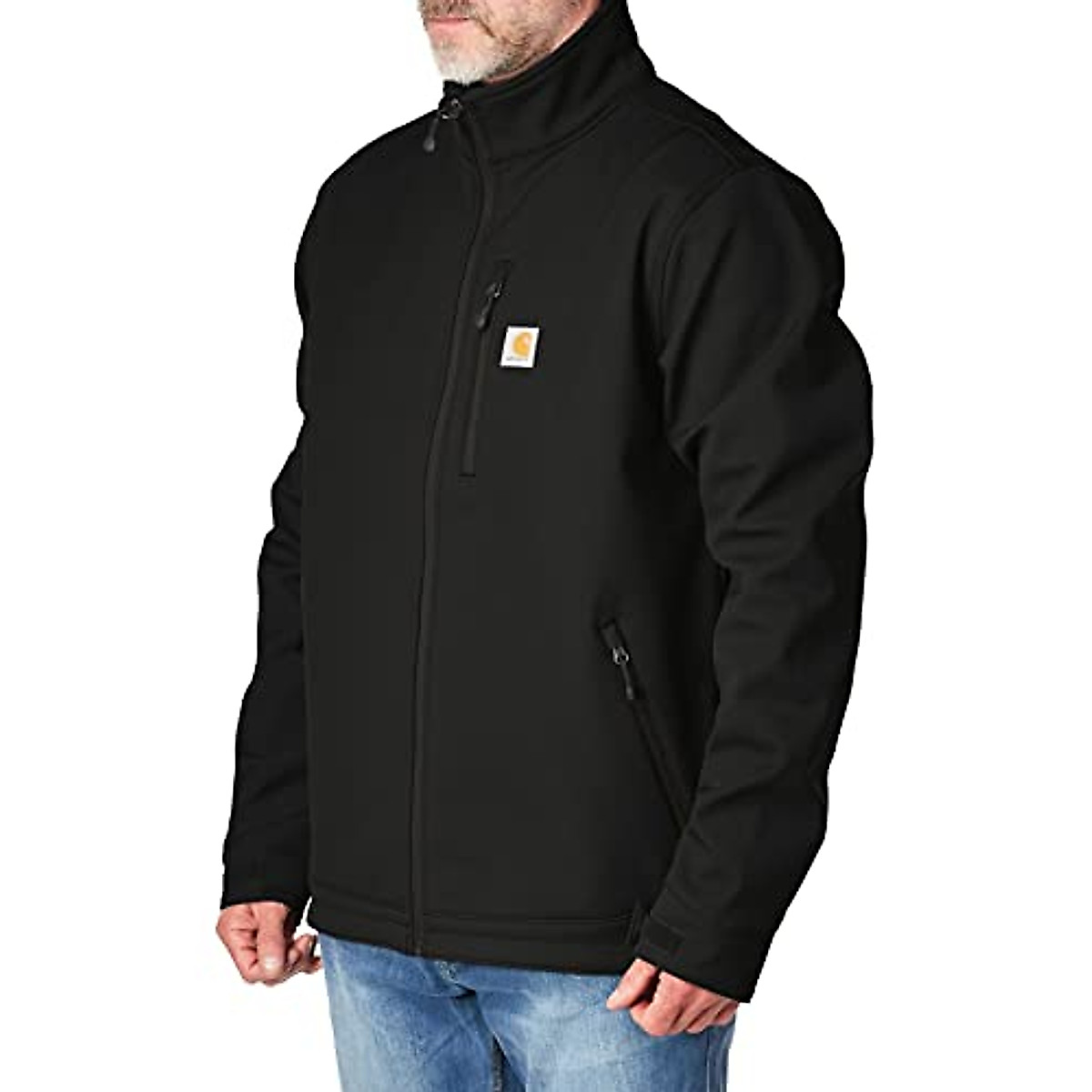 Carhartt Men's Rain Defender Relaxed Fit Heavyweight Softshell Jacket, Black, X-Large