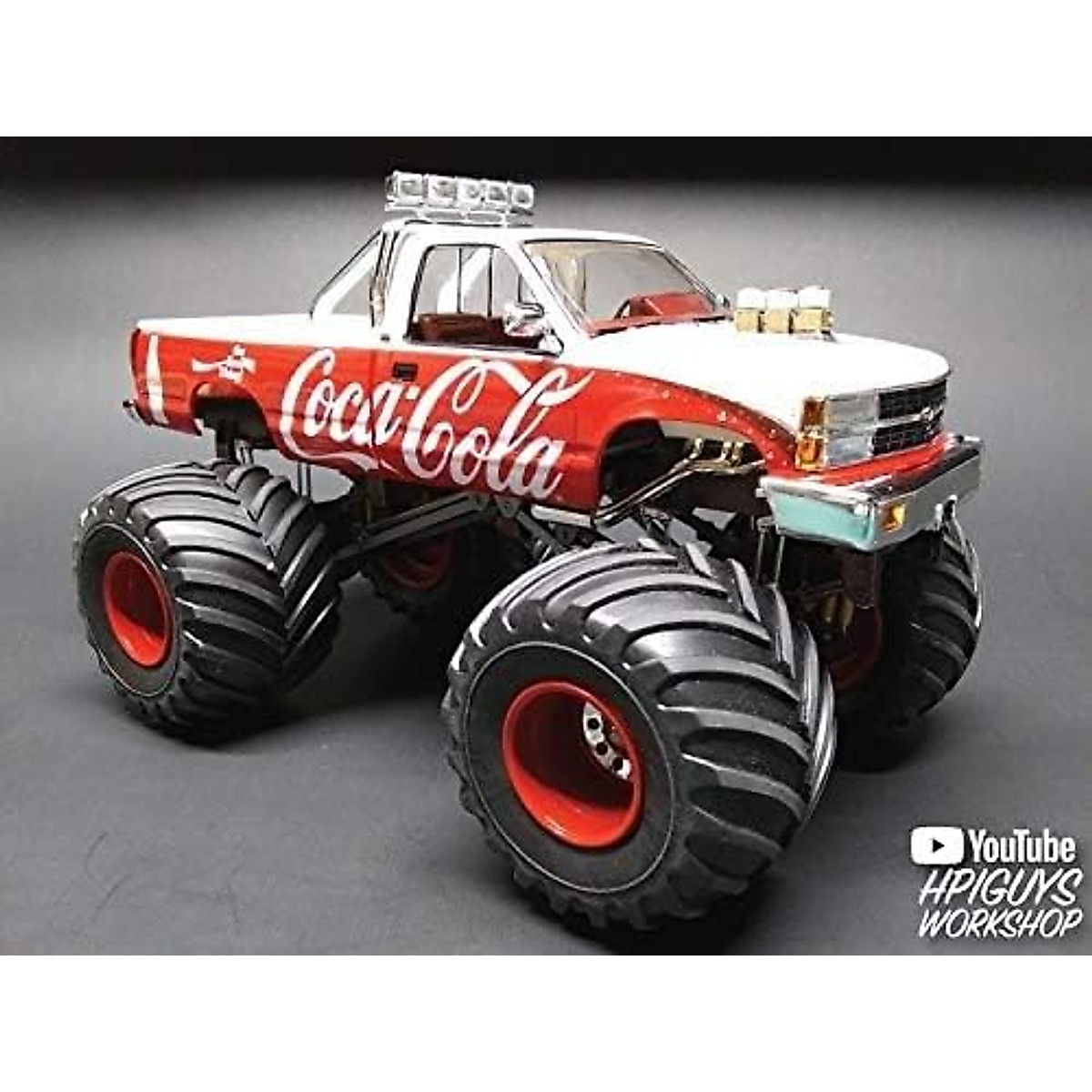 AMT Skill 2 Model Kit Chevrolet Silverado Monster Truck Coca-Cola 1/25 Scale Model