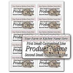 Quail Eggs Rectangle Personalized Farm Home Kitchen Name Store Product Present Mason Jar Labels (A-Label, 100 Labels on 10 Sheets)