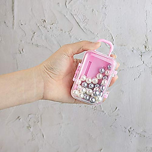 AUEAR, 12 Pack Cute Miniature Travel Case Box Candy Box Party Reception Candy Gift Box Suit for Barbie Wedding Party Decoration (Pink)