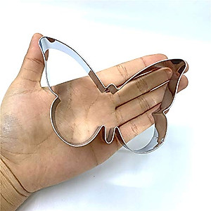 LILIAO Spring Butterfly Cookie Cutter - 4.5 x 3 inches - Stainless Steel