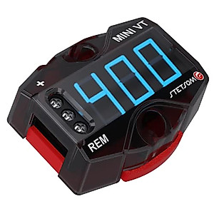 Stetsom MiniVT-HV (High Voltage) Digital Display Mini Voltmeter High Accuracy Blue LED, Up to 455V DC, Automotive Car Motorcycle Battery Voltage Panel - Developed for HIGH VOLTAGE line