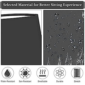 Giantex Patio Bench Glider Chair with Metal Frame, Center Tempered Glass Table, Outside Double Rocking Swing Loveseat for Porch, Garden, Poolside, Balcony, Lawn Rocker Outdoor Glider Bench(Black)