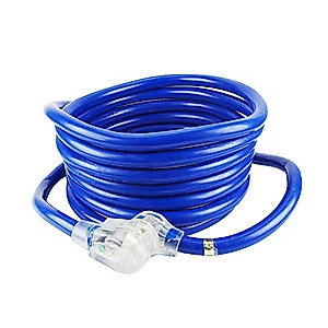 ACKING Heavy Duty 8 Guage 3 Prong Welding Power Extension Cord, NEMA 6-50P to 6-50R Welder Plug Outlet Extension Adapter, 50 amp 250v Heavy Duty Electric Extension Wire Generator,25FT Cord