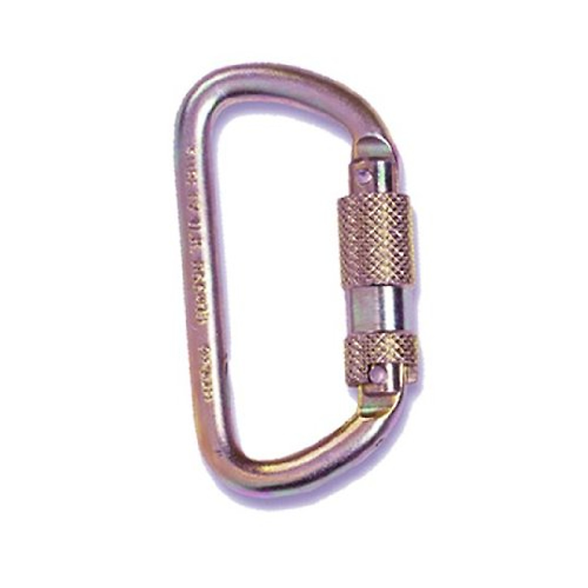 Guardian Fall Protection 01813-A 3-Inch Locking Aluminum Carabineer with 3/4-Inch Gate