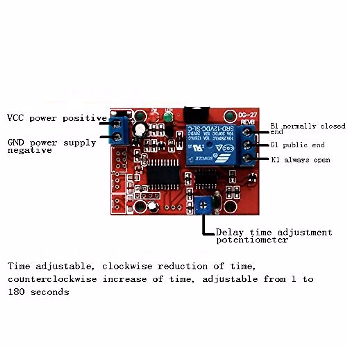Taidacent 12V Voice-Activated Delay Switch Sound Detection Relay Module Sound Sensor Module Voice Alarm