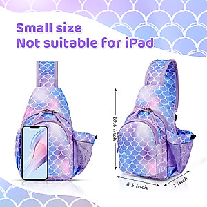 Choco Mocha Girls Purse for Kids, Sling Bags for Kids Girls, Glitter Purse for Little Girl, Mermaid-Purple