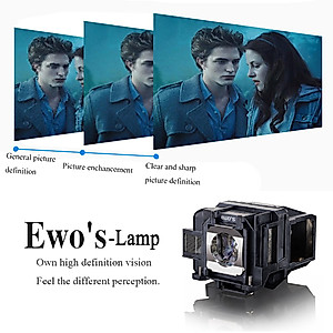 EWO'S ELP78 Replacement Lamp Bulb for Epson ELPLP78 ELPLP88 PowerLite Home Cinema 2030 2040 2045 2000 730HD 740HD 725HD VS230 VS330 VS335W EX3220 EX6220 EX7220 EX7230 EX7235 EX5220 EX3240 Projectors