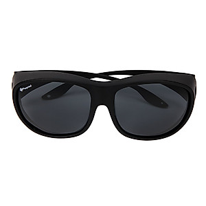Freeprint Polarized Solar Shield Fit Over Glasses Driving Sunglasses for Men and Women，Black