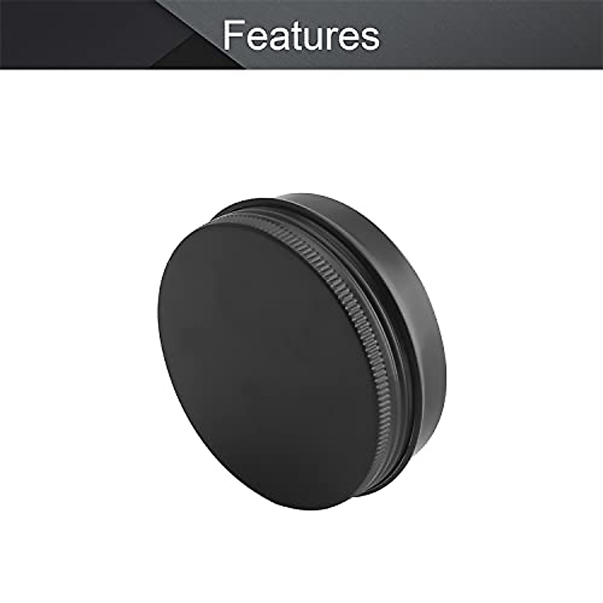 Othmro 6pcs 2oz Metal Round Tins Aluminum Tin Cans Containers with Screw Lid, 68 * 25mm(DxH) Black tin cans for Salve, Spices, Lip Balm, Tea or Candies 60ml