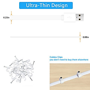 SIOCEN 13FT 2 Pack USB Power Extension Cable for Wyze Cam,WyzeCam Pan,YI Cam,YI Dome Home,Oculus Go,Kasa,Security Camera,Furbo Dog,Nest-Cam,Arlo Pro,Blink,Netvue,Flat A-Male to A-Female Extender Cord