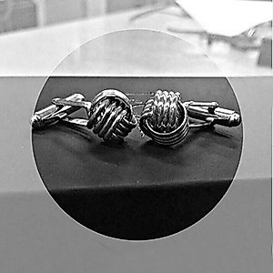 LeCalla 925 Sterling Silver Love Knot Cufflinks Men's Jewelry Gifts for Dad Father Grand-Father for Wedding, Business, Shirt Accessories, Father's Day