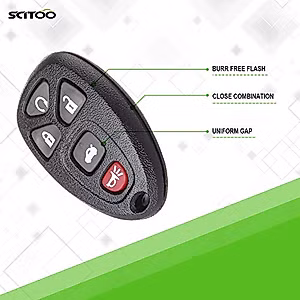 SCITOO Replacement for 2X5 Button Key Fob Keyless Entry Remote Fob Case for 04-16 for Buick LaCrosse for Chevy for Malibu for Pontiac G6 Series KOBfor GT04A