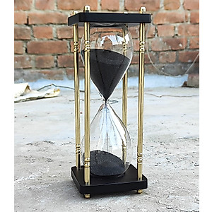 Karv Instruments Solid Brass Bars Decorative 15 Minutes Hourglass