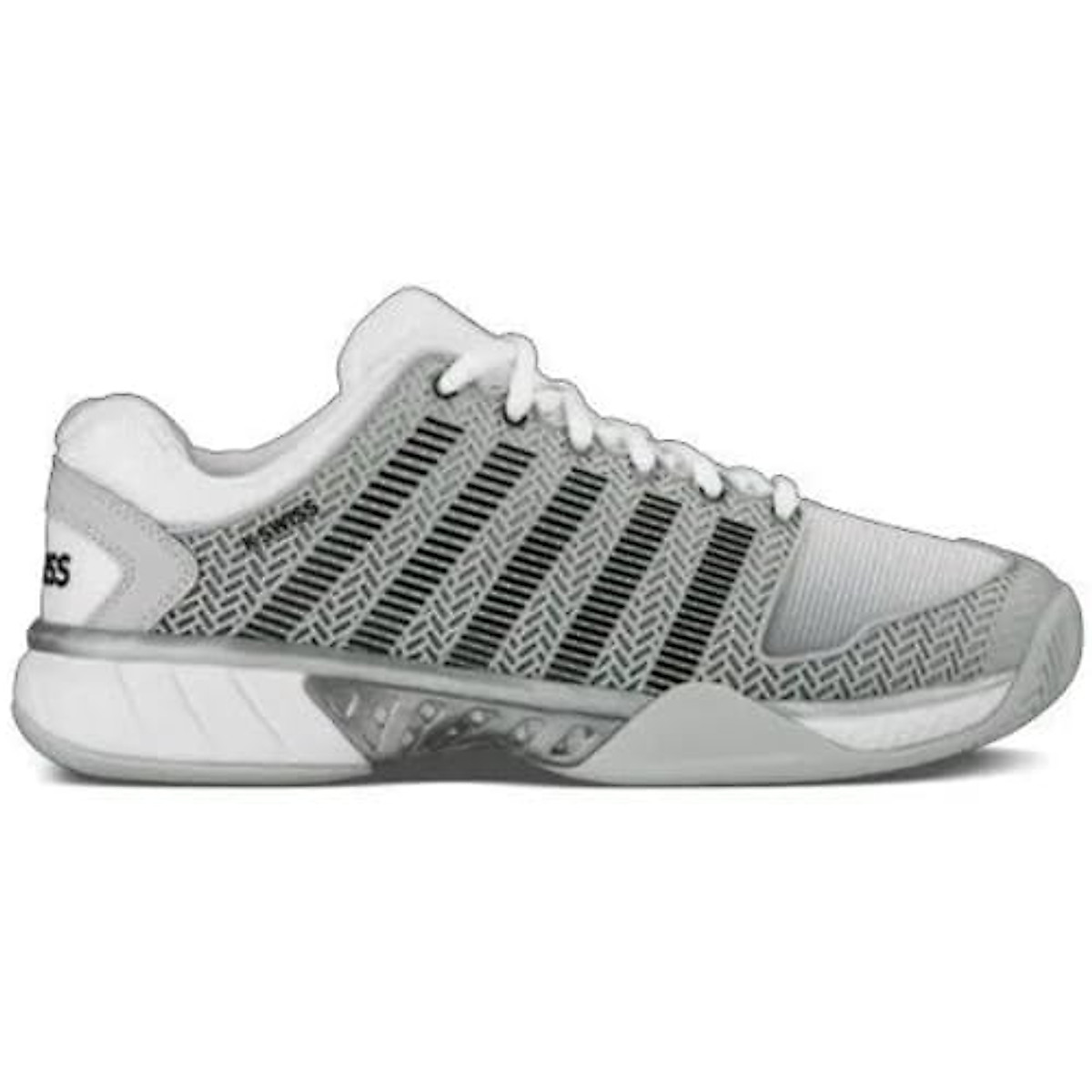 K-Swiss Men's Hypercourt Express Original Tennis Shoe, Glacier Gray/White/Silver, 12 M