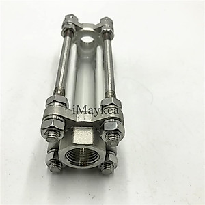 1/2" 3/4" 1" 1-1/4" 1.5" 2" NPT Female Thread Flow Sight Glass Stainless Steel 304 Flow Indicator Water Oil (2" DN50)