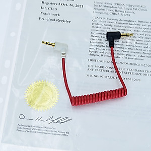 Arklove Replacement mic 3.5mm to 3.5 aux in Recorder Angled Patch Adapter Cable Wire for Recording Microphone with boya rode Wireless go ii 2 sc3 sc4 sc7 sc15 sc16(TRS to TRS for The DSLR Camera)