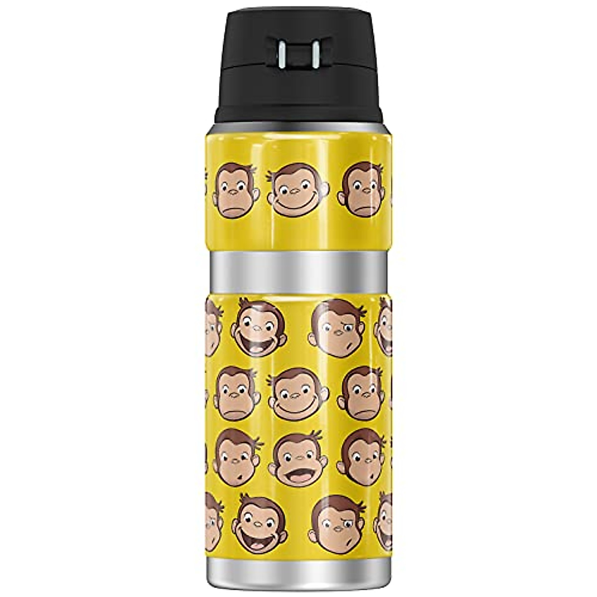 Curious George Curious George Faces THERMOS STAINLESS KING Stainless Steel Drink Bottle, Vacuum insulated & Double Wall, 24oz