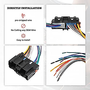 RED WOLF Car Stereo Wiring Harness Male Connector Adapter Replacement for Saturn 2006-2009 Ion 2006-2007 Vue Install Aftermarket Radio CD Player Receiver Cable Plug