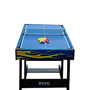 IFOYO 48 in / 4 ft Multi-function 4 in 1 Steady Combo Game Table, Hockey Table, Soccer Foosball Table, Pool Table, Table Tennis Table